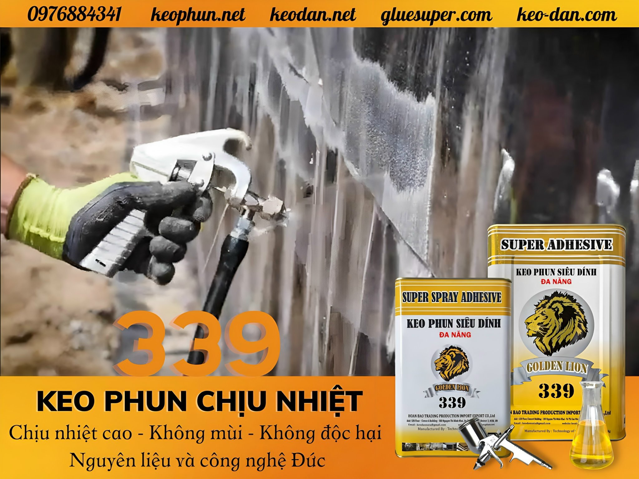 KEO PHUN ĐA NĂNG SIÊU DÍNH SƯ TỬ VÀNG | SUPER SPRAY ADHESIVE